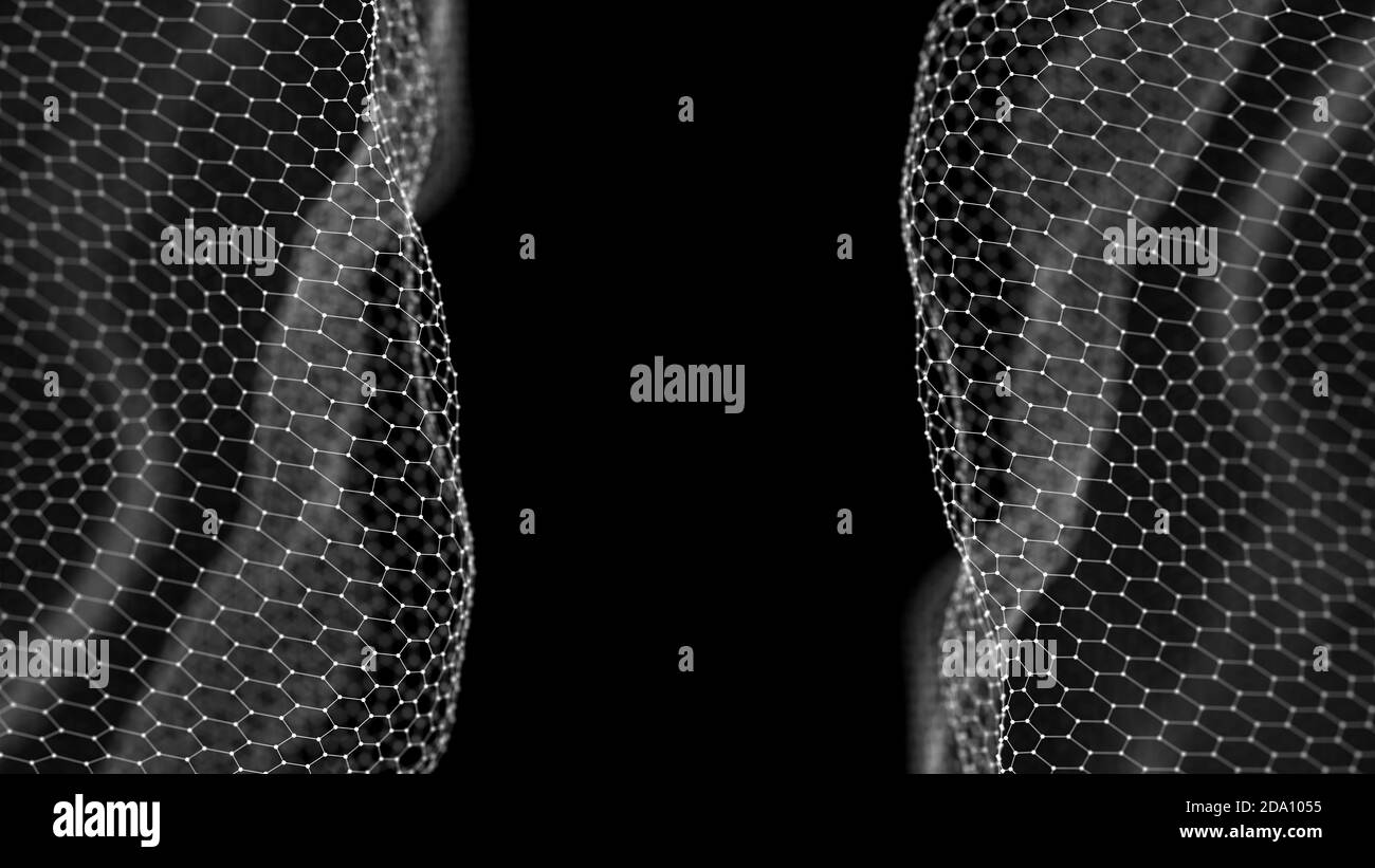 3d abstract hexagon technology pattern. Hexagon techno connections ...