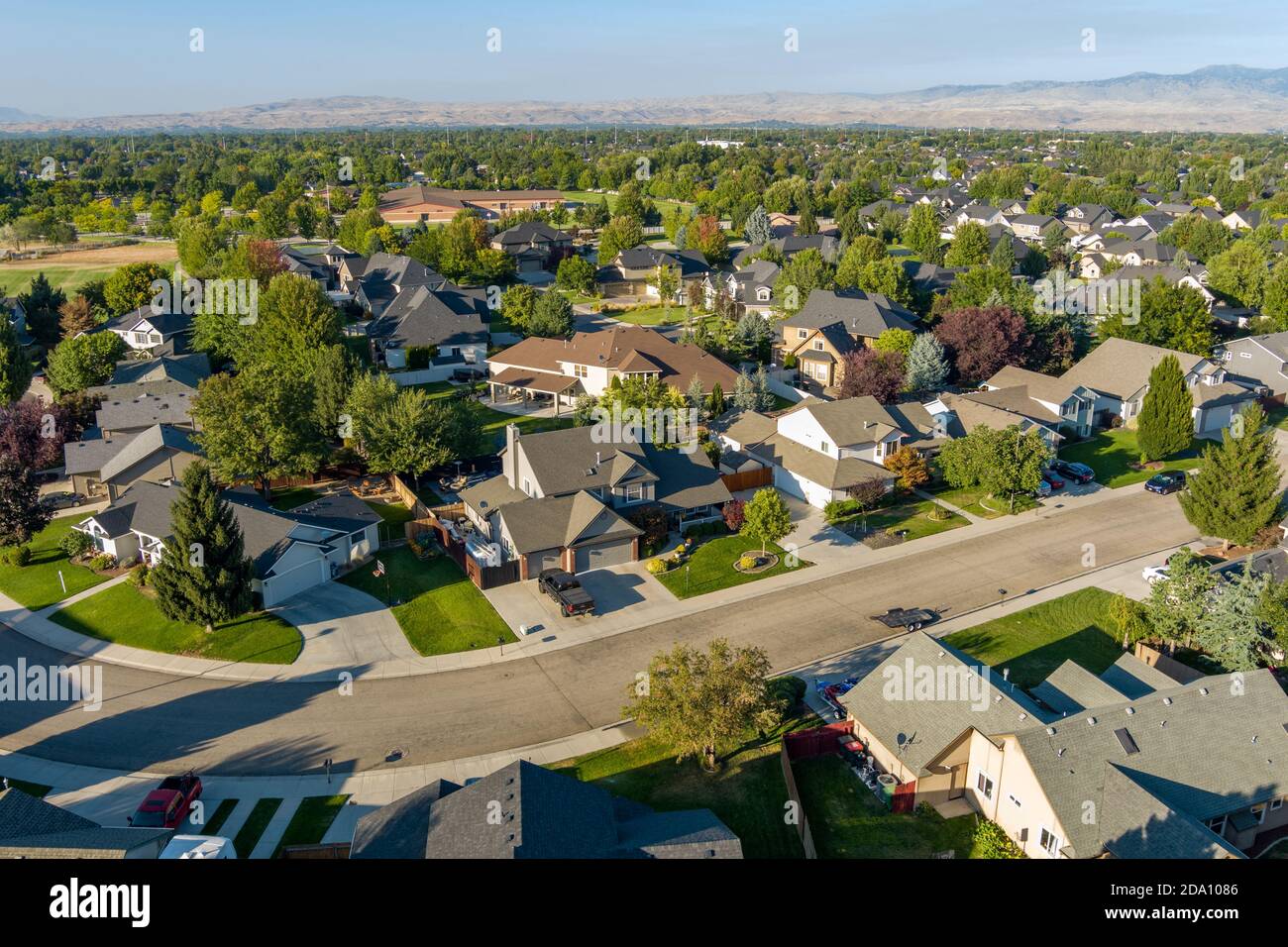 Small town school aerial hi-res stock photography and images - Alamy