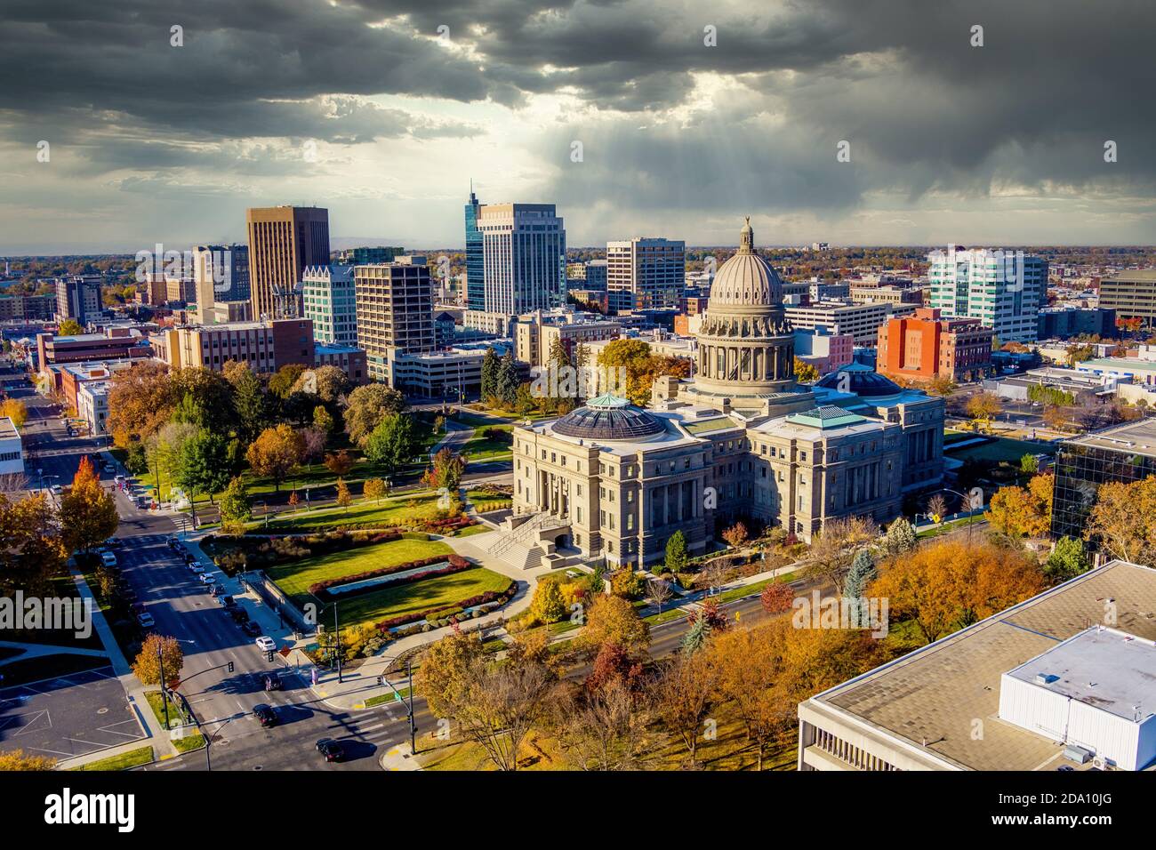 Aerial view downtown boise idaho hi-res stock photography and images ...
