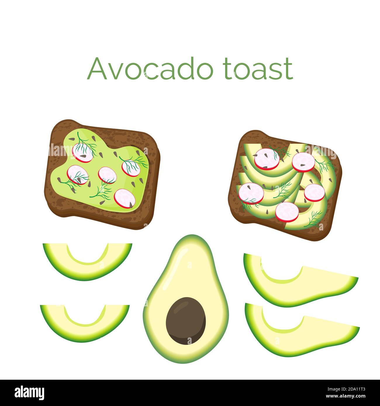 Radish and bread Stock Vector Images - Alamy