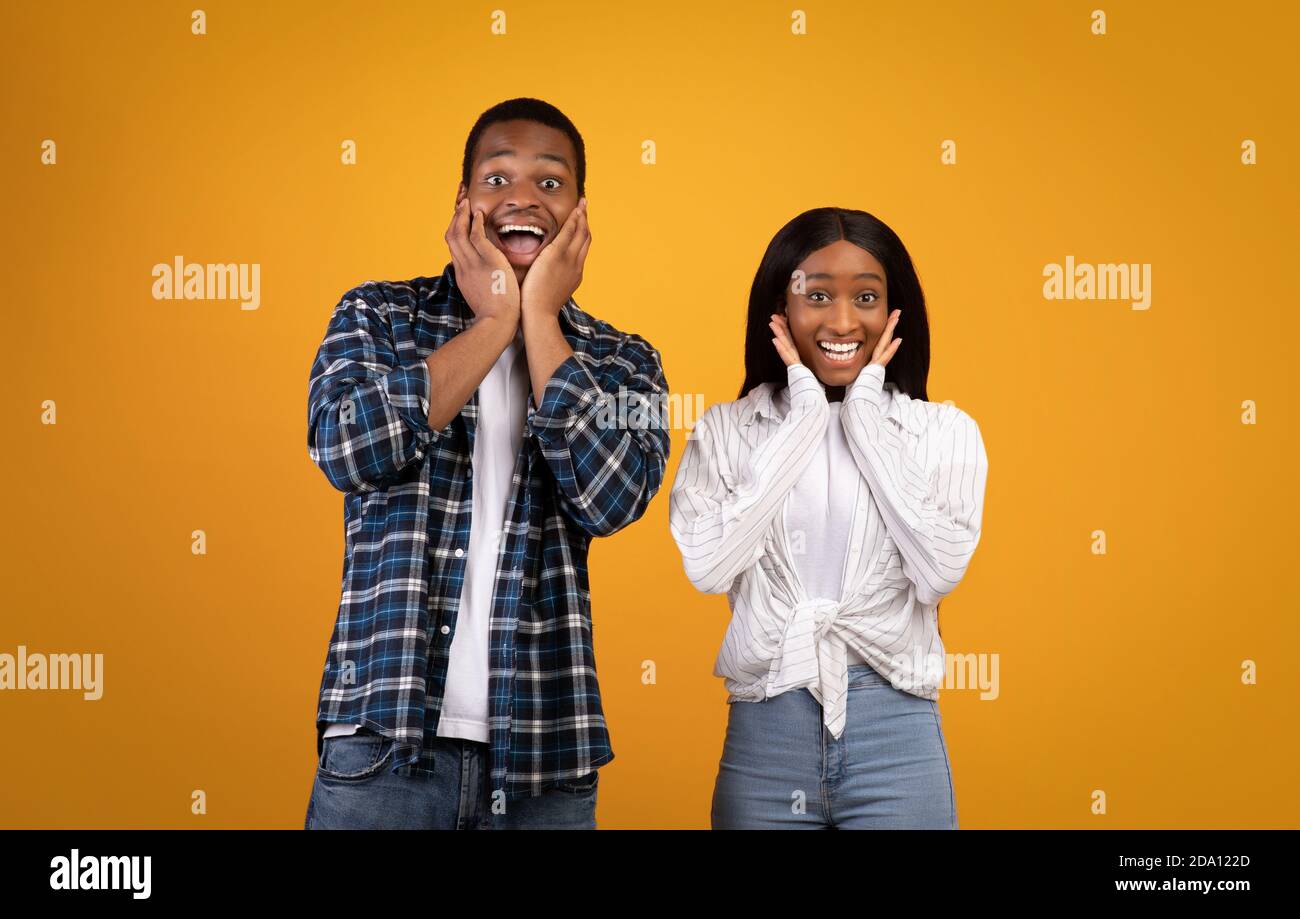 Happy, funny and surprise are natural emotions Stock Photo - Alamy