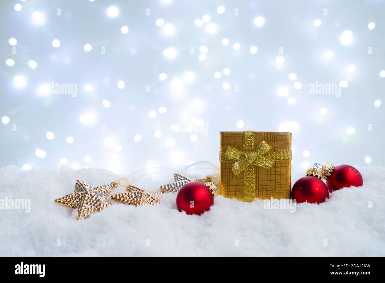 White christmas with snow Stock Photo - Alamy