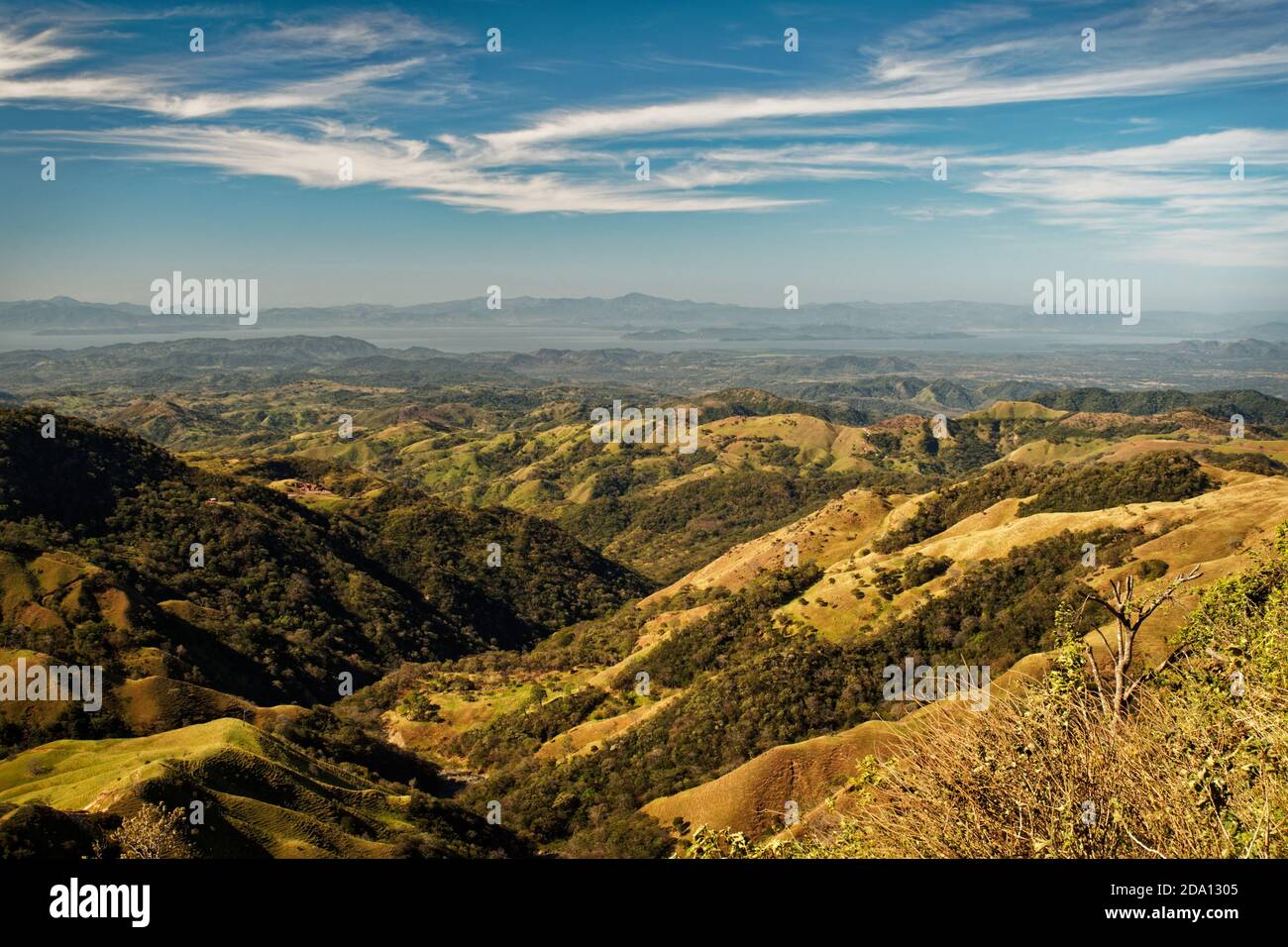 Landscape from Monte Verde in Costa Rica, mountains and green forests ...