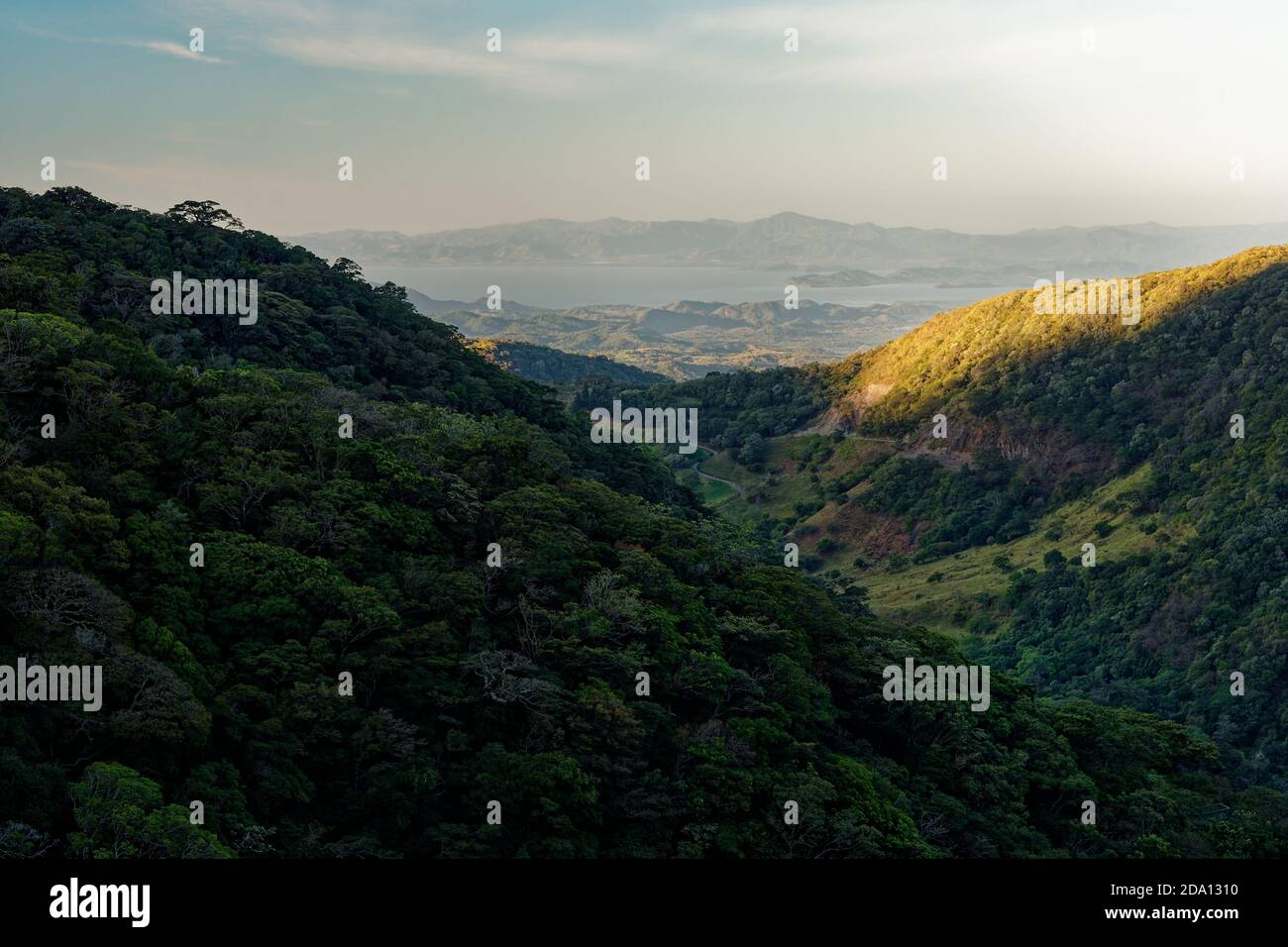 Landscape from Monte Verde in Costa Rica, mountains and green forests ...