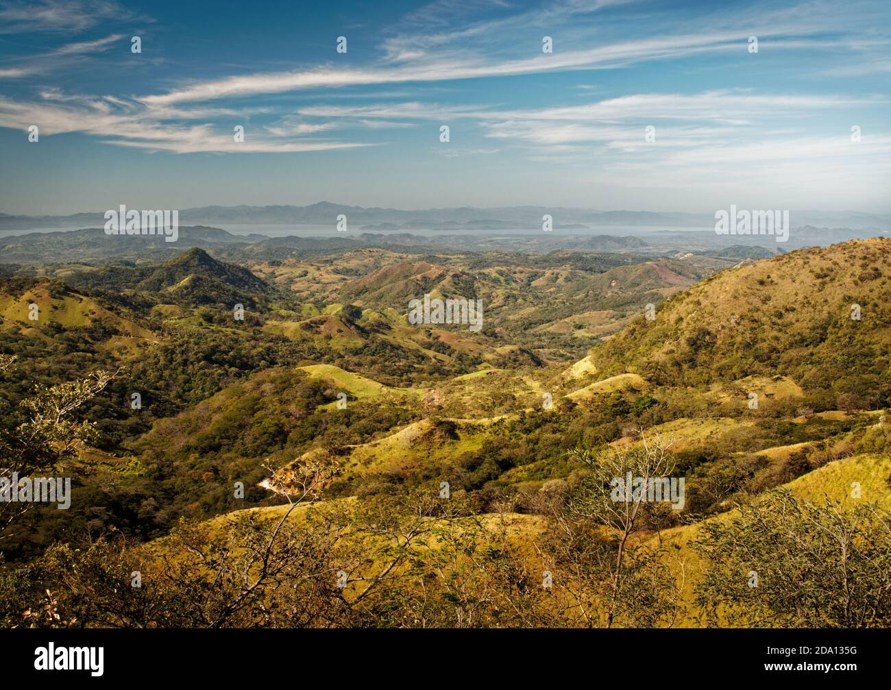 Landscape from Monte Verde in Costa Rica, mountains and green forests ...