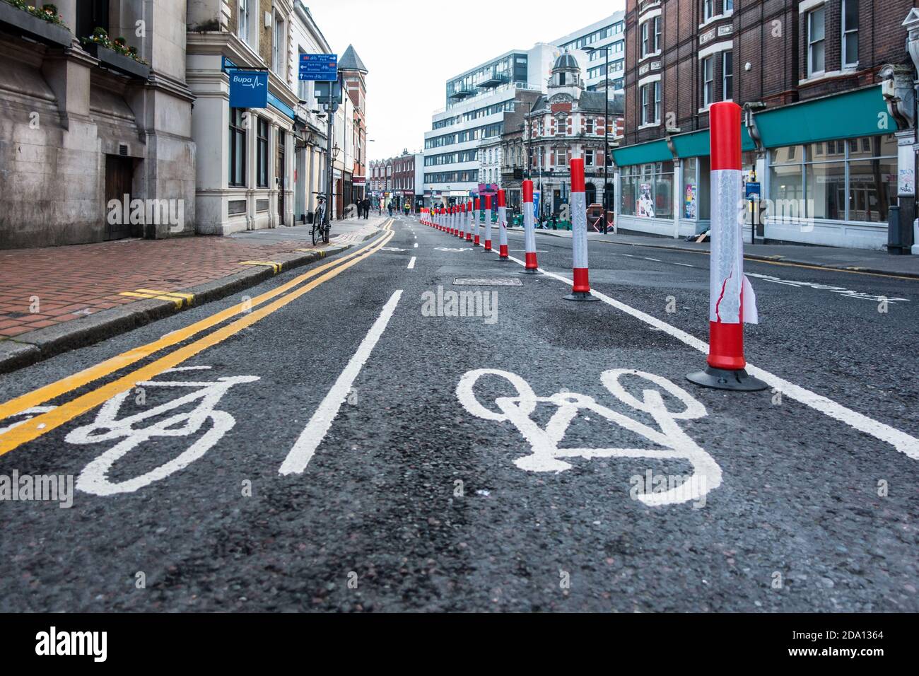 pop up bike lane in Croydon streets to encourage people using active ...