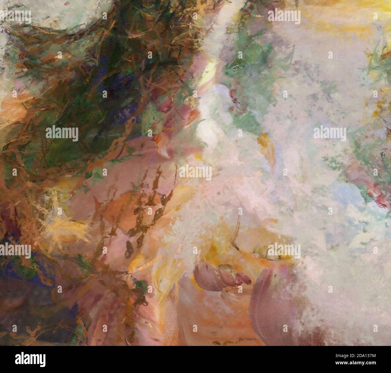 Abstract Painting. Muted colors. 3D rendering Stock Photo - Alamy