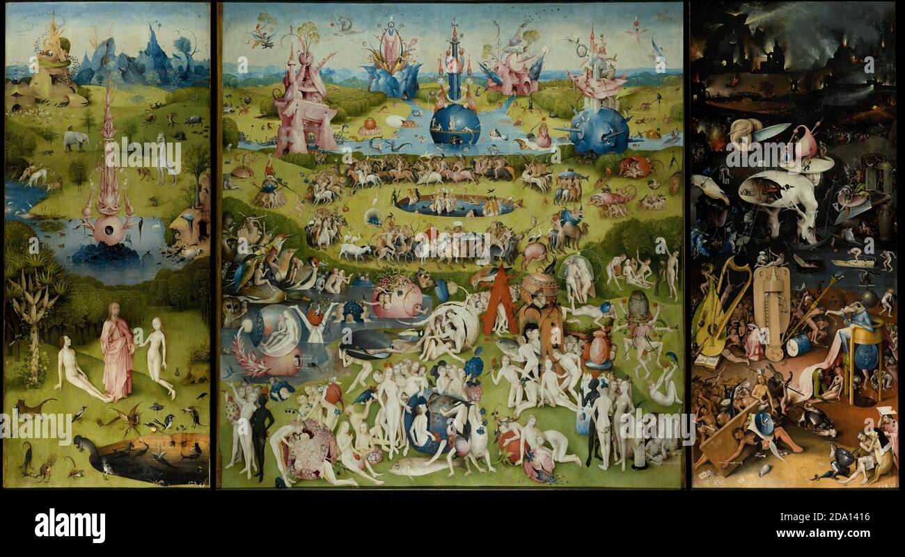 BOSCH, Hieronymus - Triptych of Garden of Earthly Delights Stock Photo ...