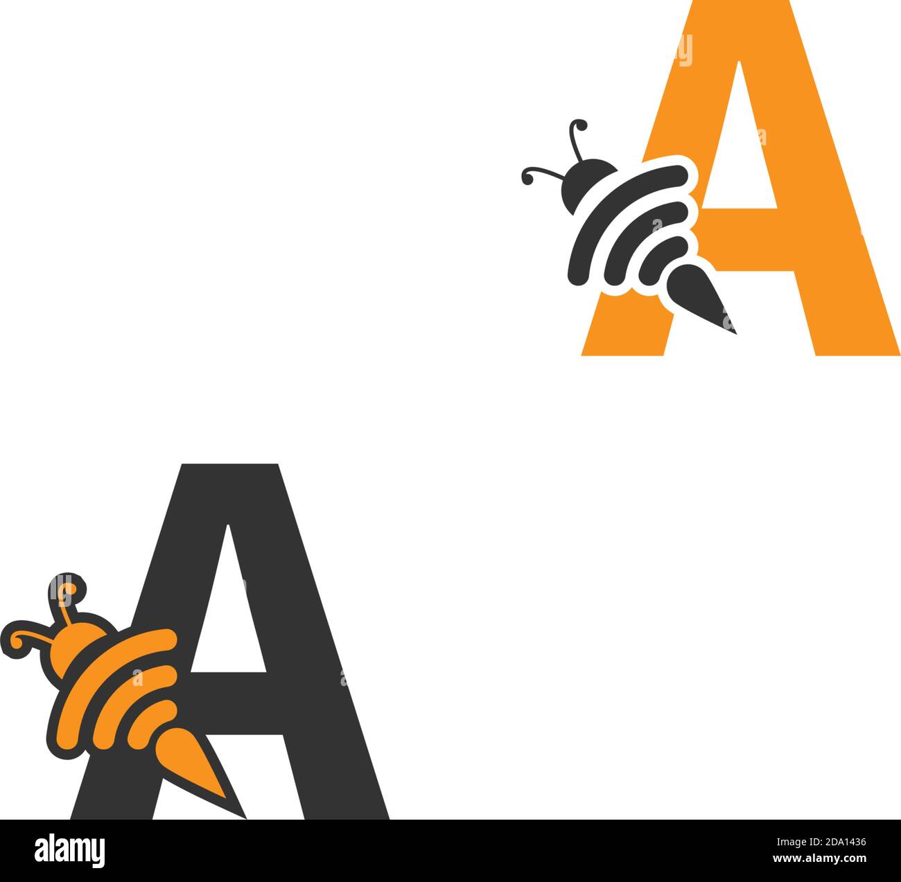 Letter A bee icon creative design logo illustration Stock Vector Image ...