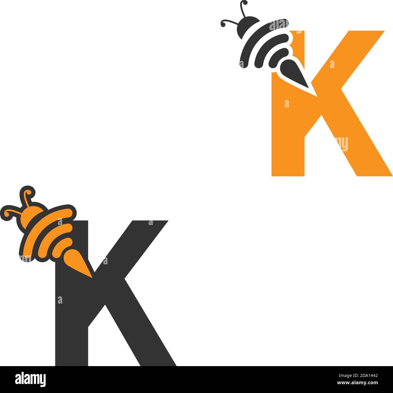 Letter K bee icon creative design logo illustration Stock Vector Image ...