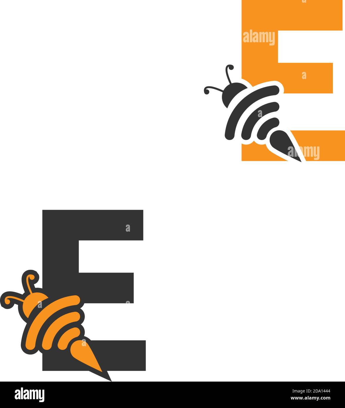 Letter E bee icon creative design logo illustration Stock Vector Image ...
