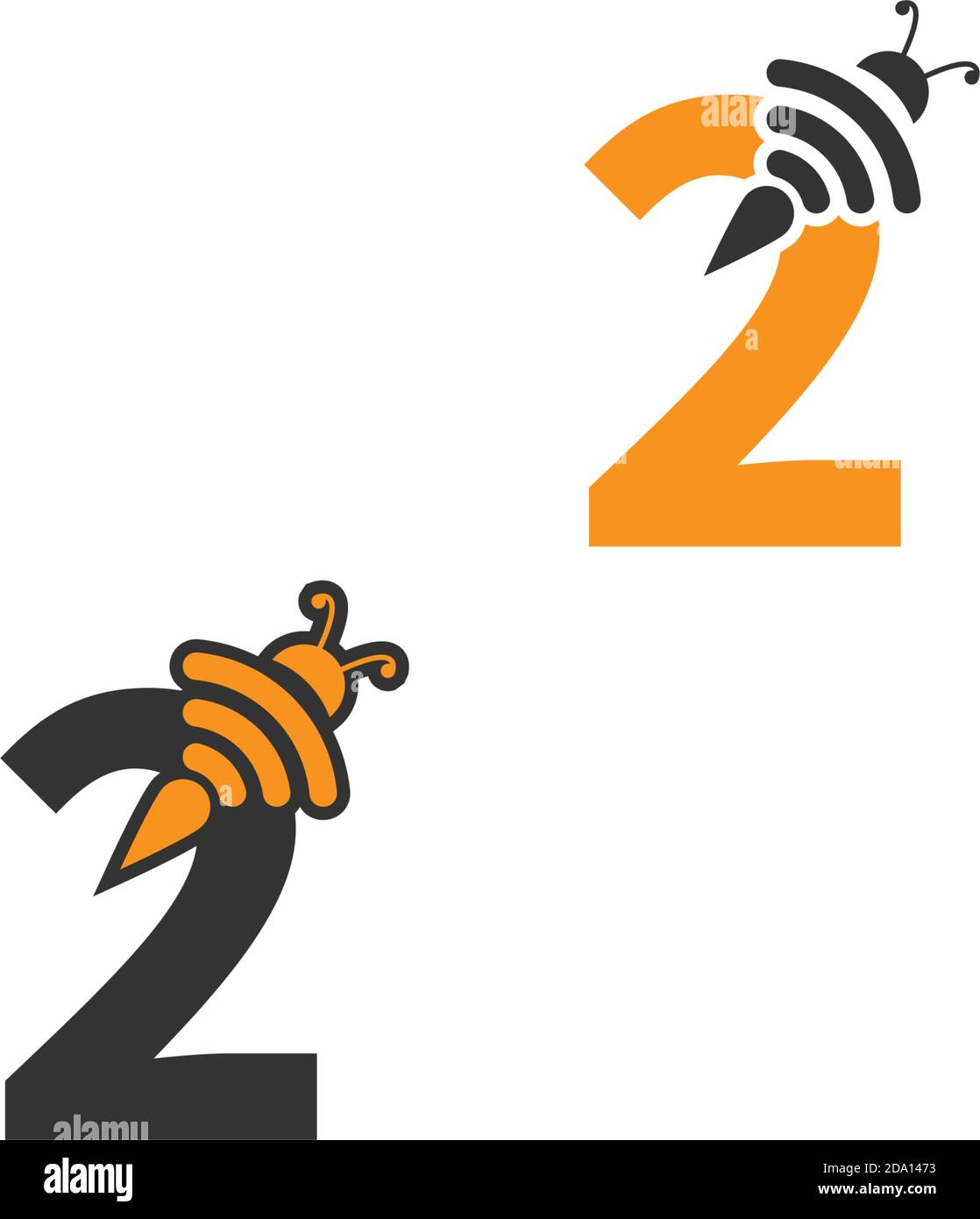 Number bee icon creative design logo illustration Stock Vector Image ...