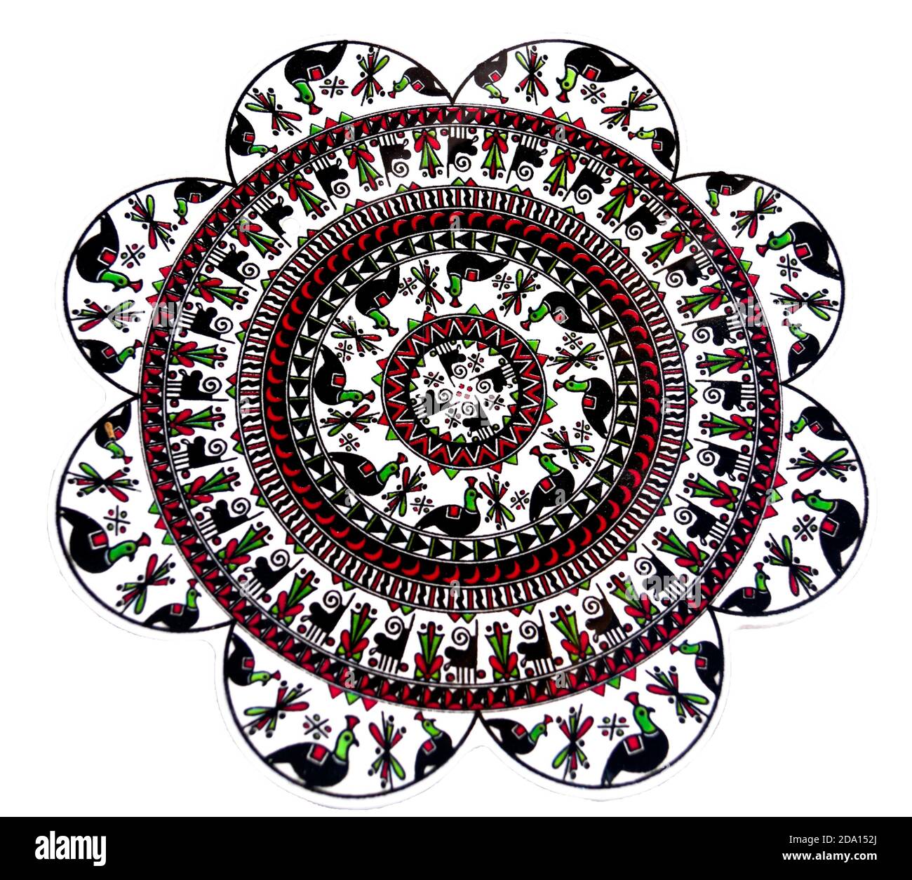 Flowery floral damask pattern Cut Out Stock Images & Pictures - Alamy