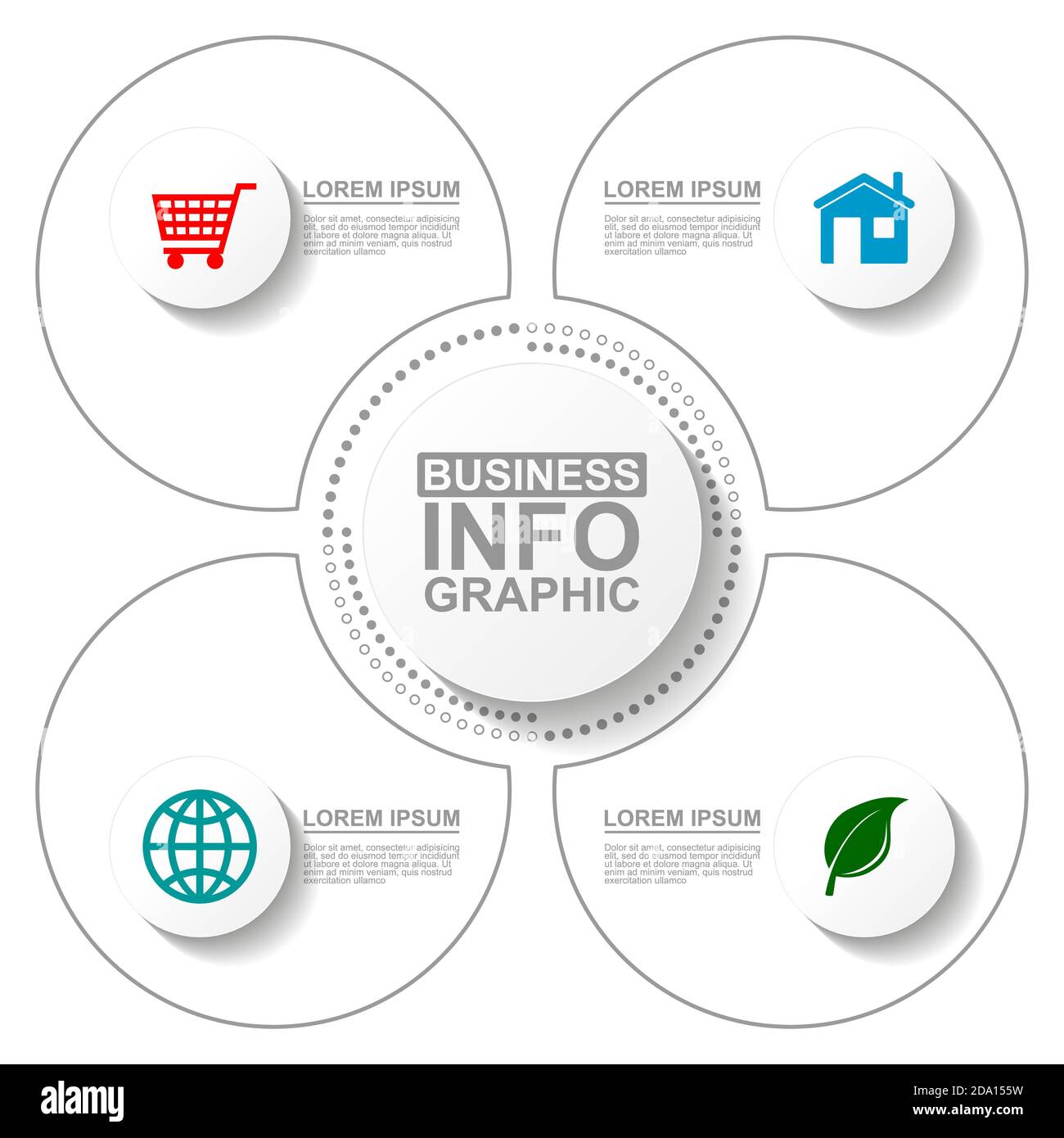 Business infographic vector template with 4 options Stock Vector Image ...