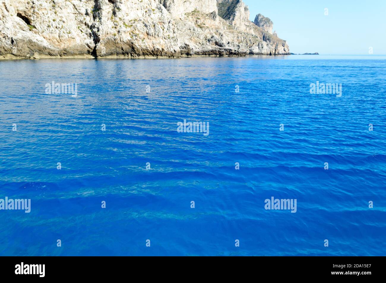 Incredibly bright blue ocean water in marine preserved area of the ...