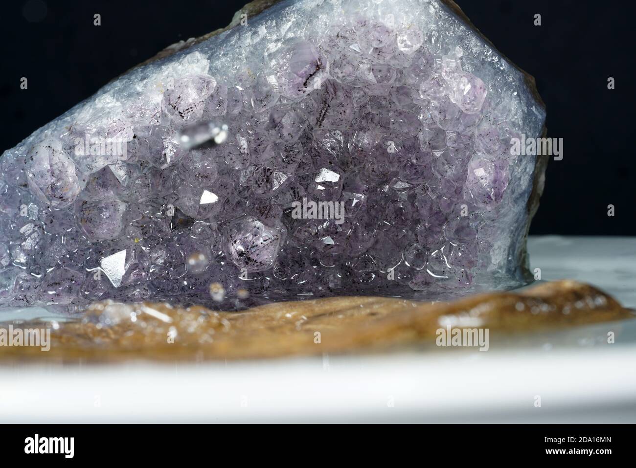 Macro shot of healing stones or health stones with inorganic or fossil ...