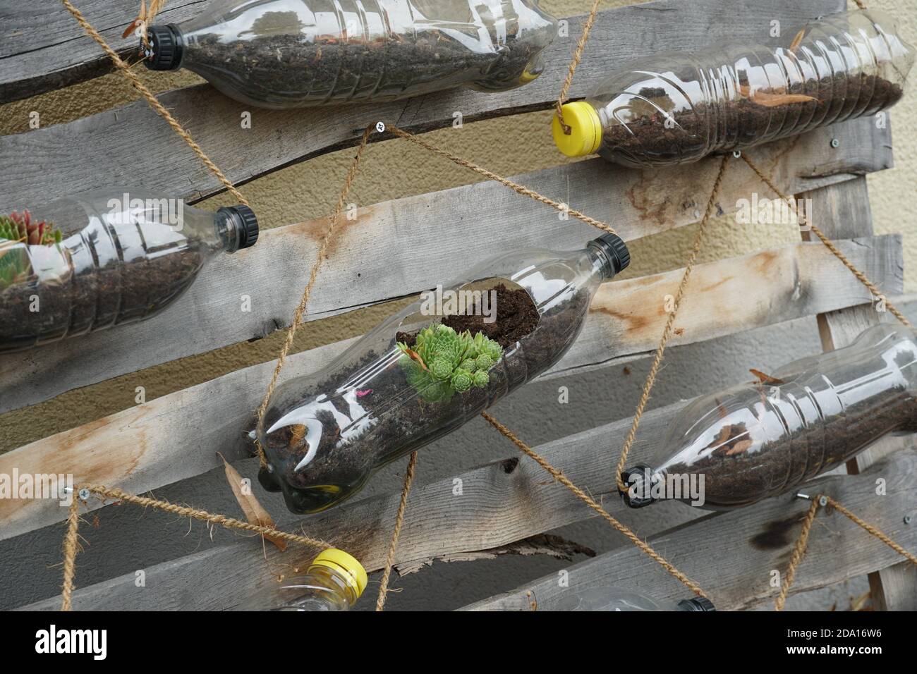 Plastic bottles for building structure hi-res stock photography and ...