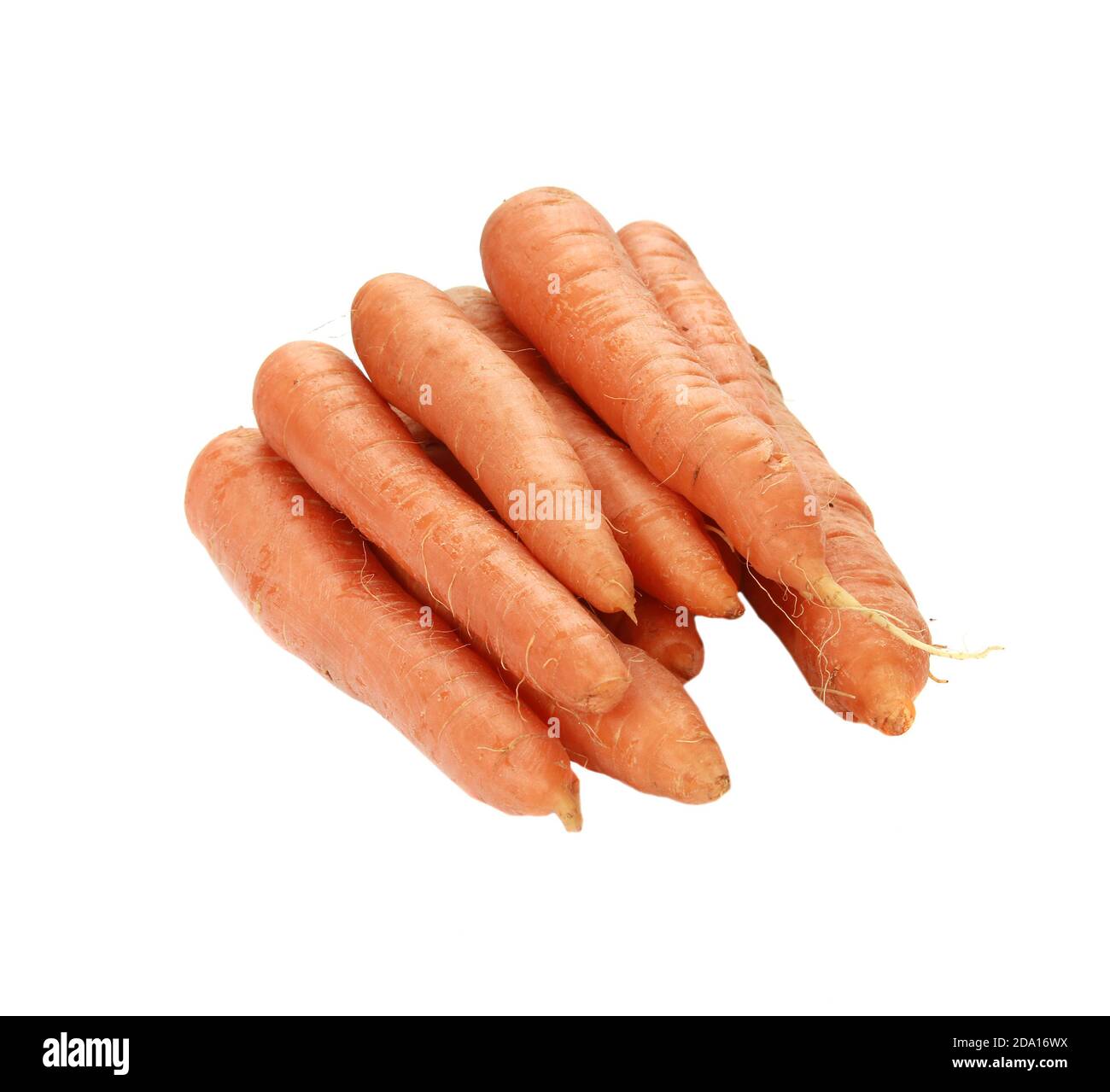 Fresh and natural carrots isolated on a white background Stock Photo ...