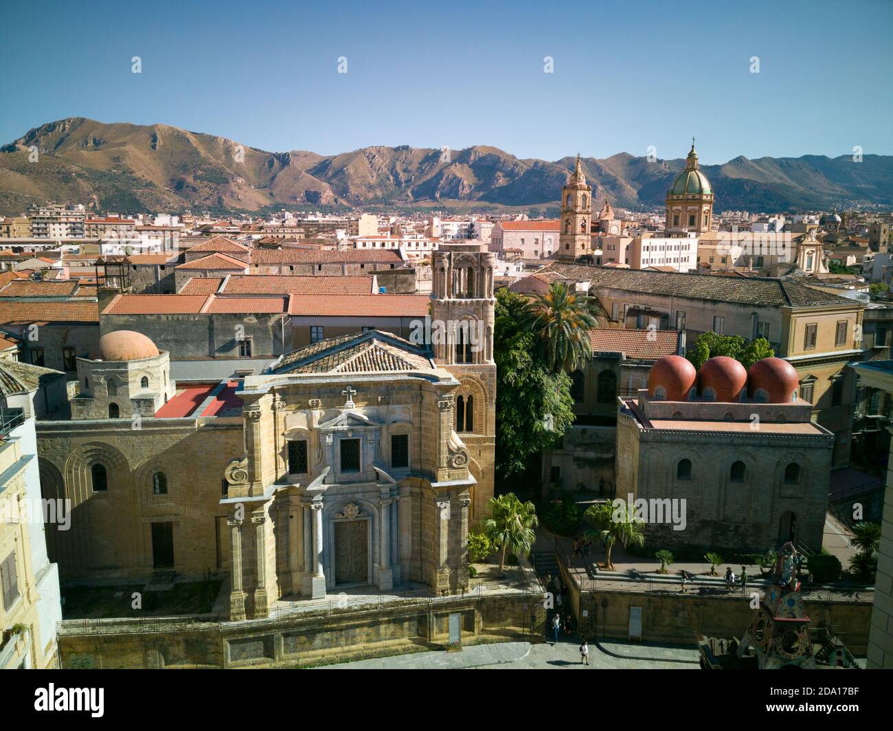 Urban landscape of Palermo the main city of Sicily in Italy. Here the ...