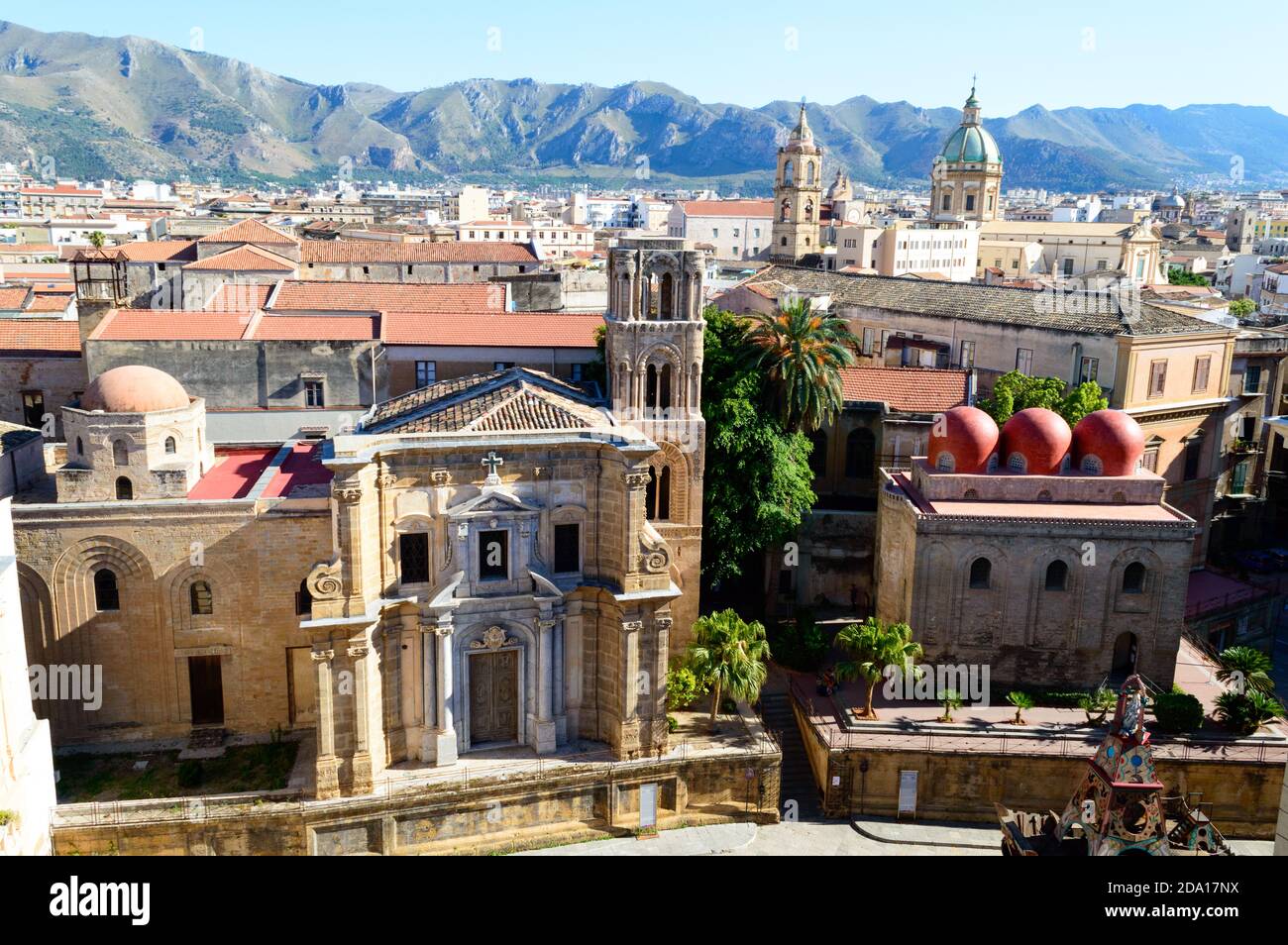 Urban landscape of Palermo the main city of Sicily in Italy. Here the ...