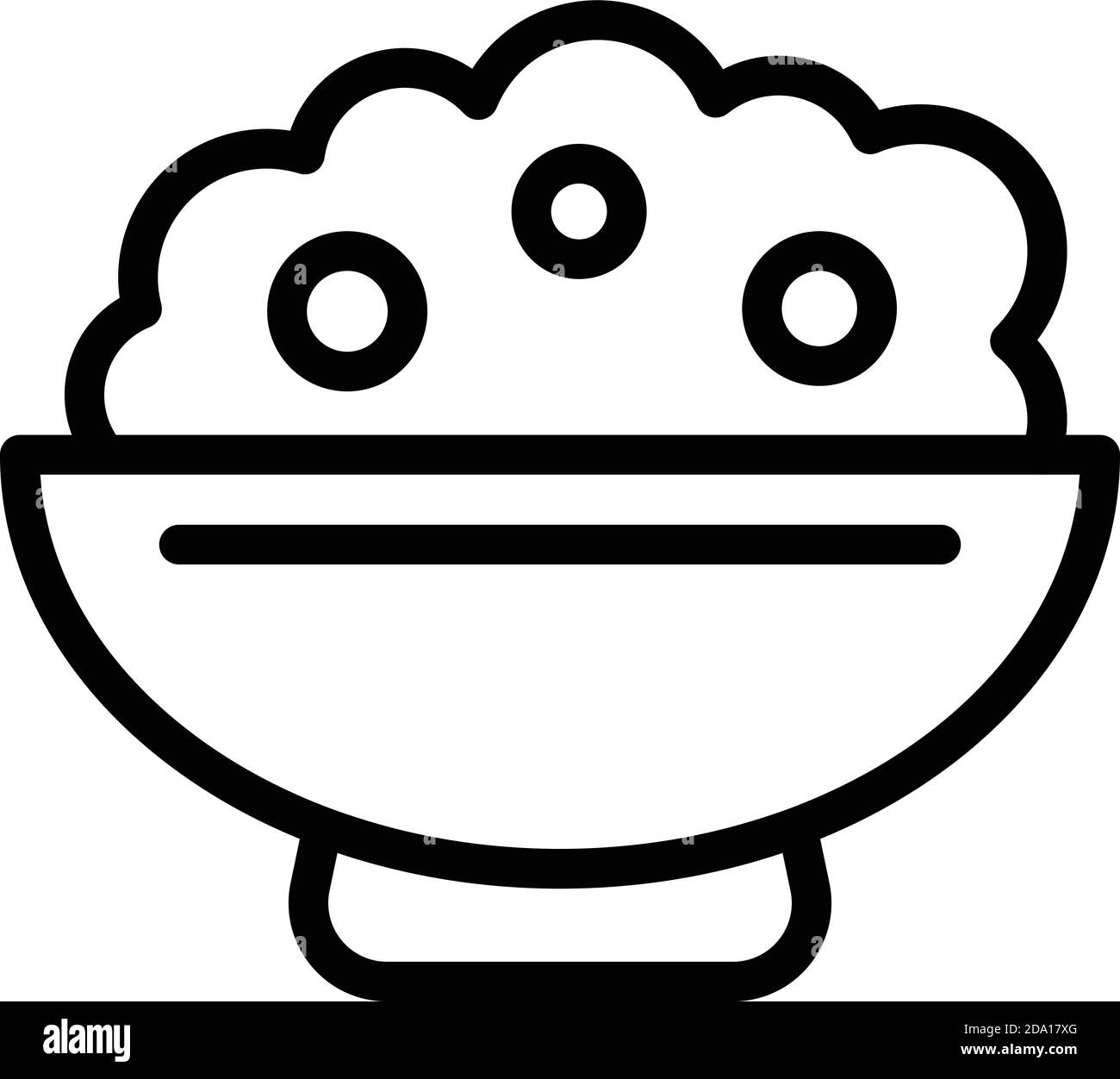 Bowl food icon. Outline bowl food vector icon for web design isolated ...