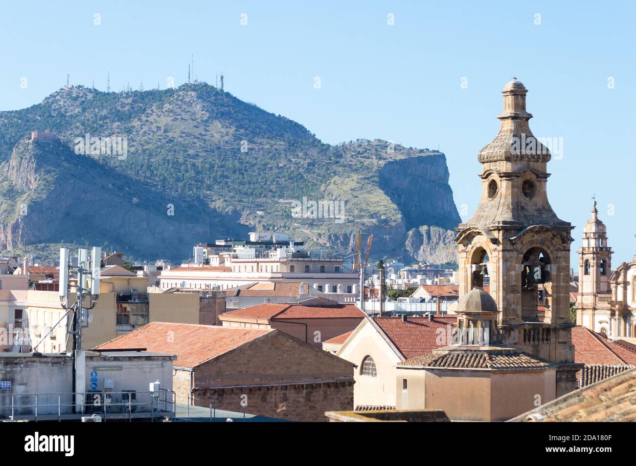 Urban landscape of Palermo the main city of Sicily in Italy. Here the ...