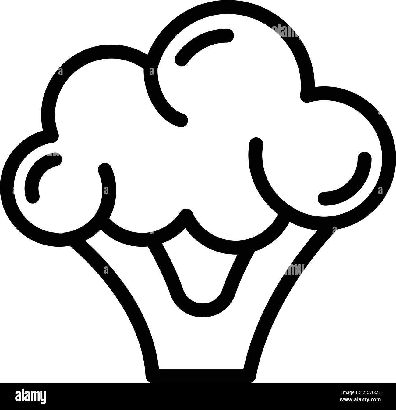 Broccoli icon. Outline broccoli vector icon for web design isolated on ...