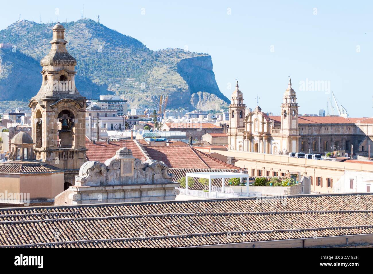 Urban landscape of Palermo the main city of Sicily in Italy. Here the ...