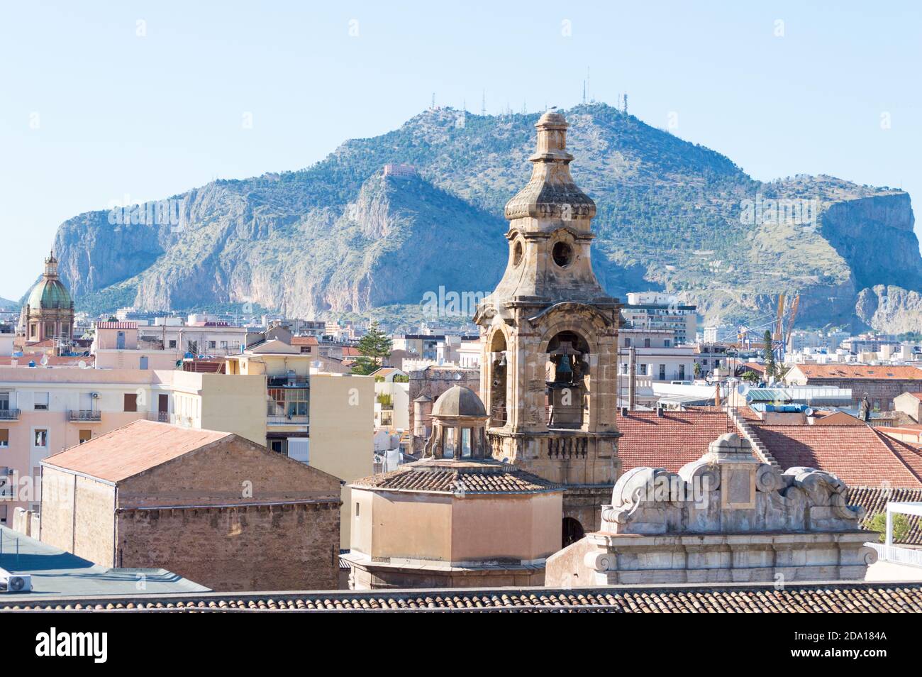 Urban landscape of Palermo the main city of Sicily in Italy. Here the ...