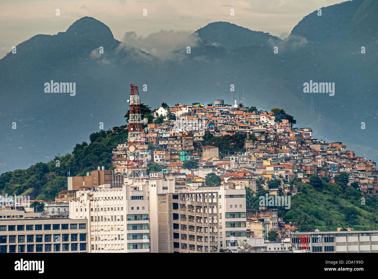 Rio de Janeiro, Brazil - December 22, 2008: El Centro district high ...