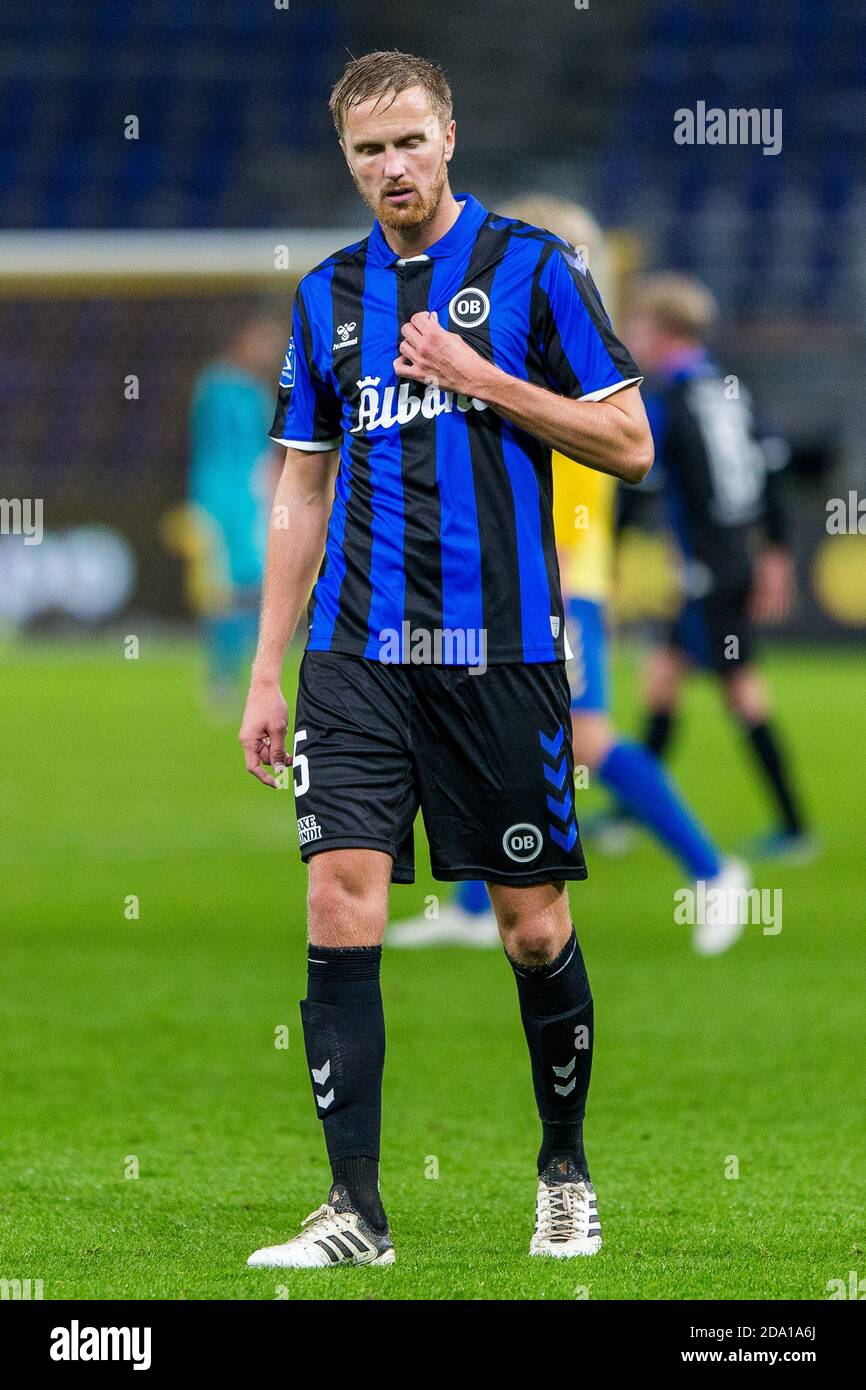 Brondby, Denmark. 08th Nov, 2020. Kasper Larsen (5) of Odense Boldklub ...