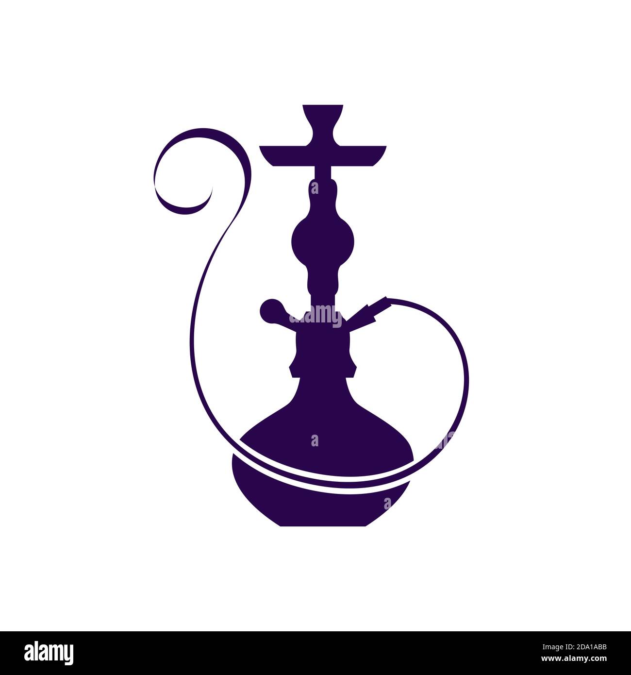 Hookah silhouette vector illustration. Qalyan smoking bar sign Stock ...