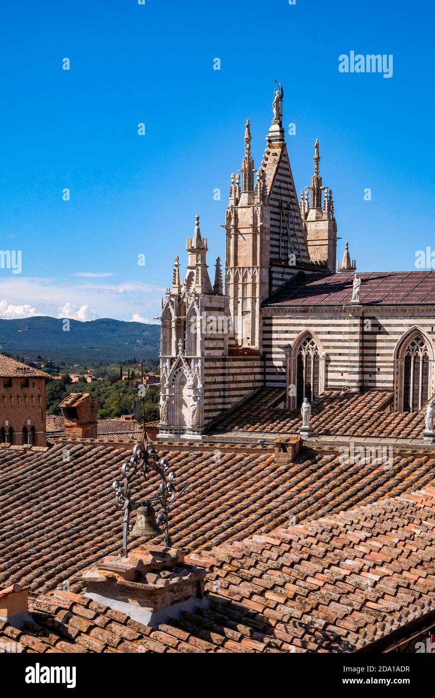 Aerial View of Duomo di Siena from Facciatone - Siena, Tuscany, Italy ...