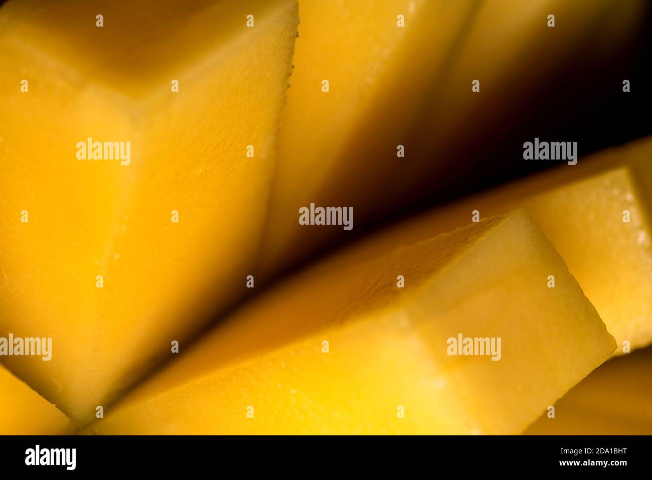 Ripe mango diced close up. Healthy eating with natural products ...