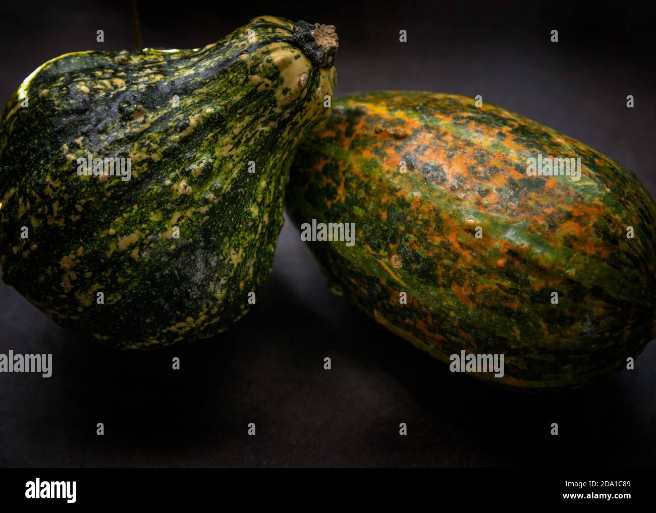 Still-life of two different gourd varieties Stock Photo - Alamy