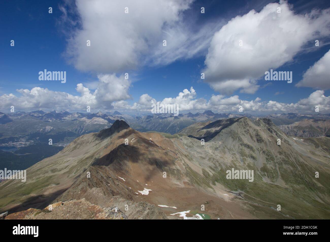 Top of Piz Languard in the Swiss Mountains Stock Photo - Alamy