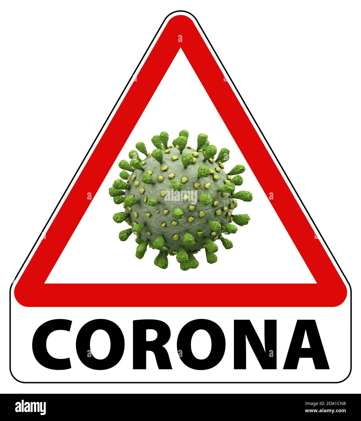 Corona virus infection warning sign outbreak symbol Stock Photo - Alamy