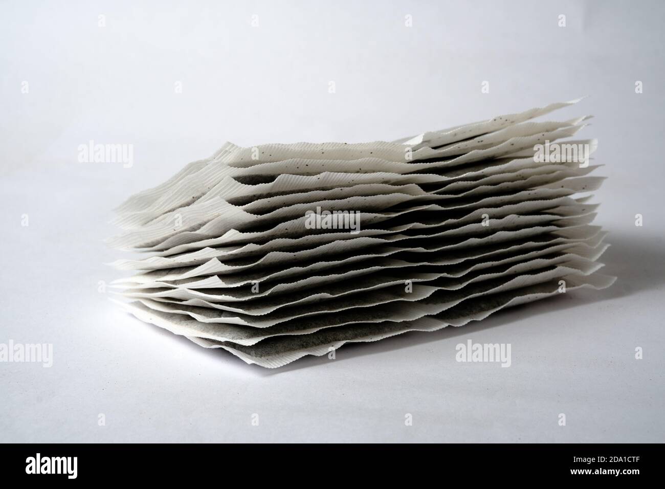Pile of true English tea bags isolated on white Stock Photo - Alamy