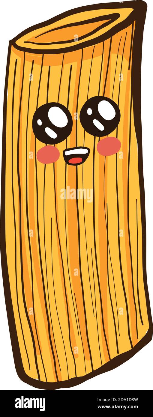 Cute wooden log, illustration, vector on white background Stock Vector ...