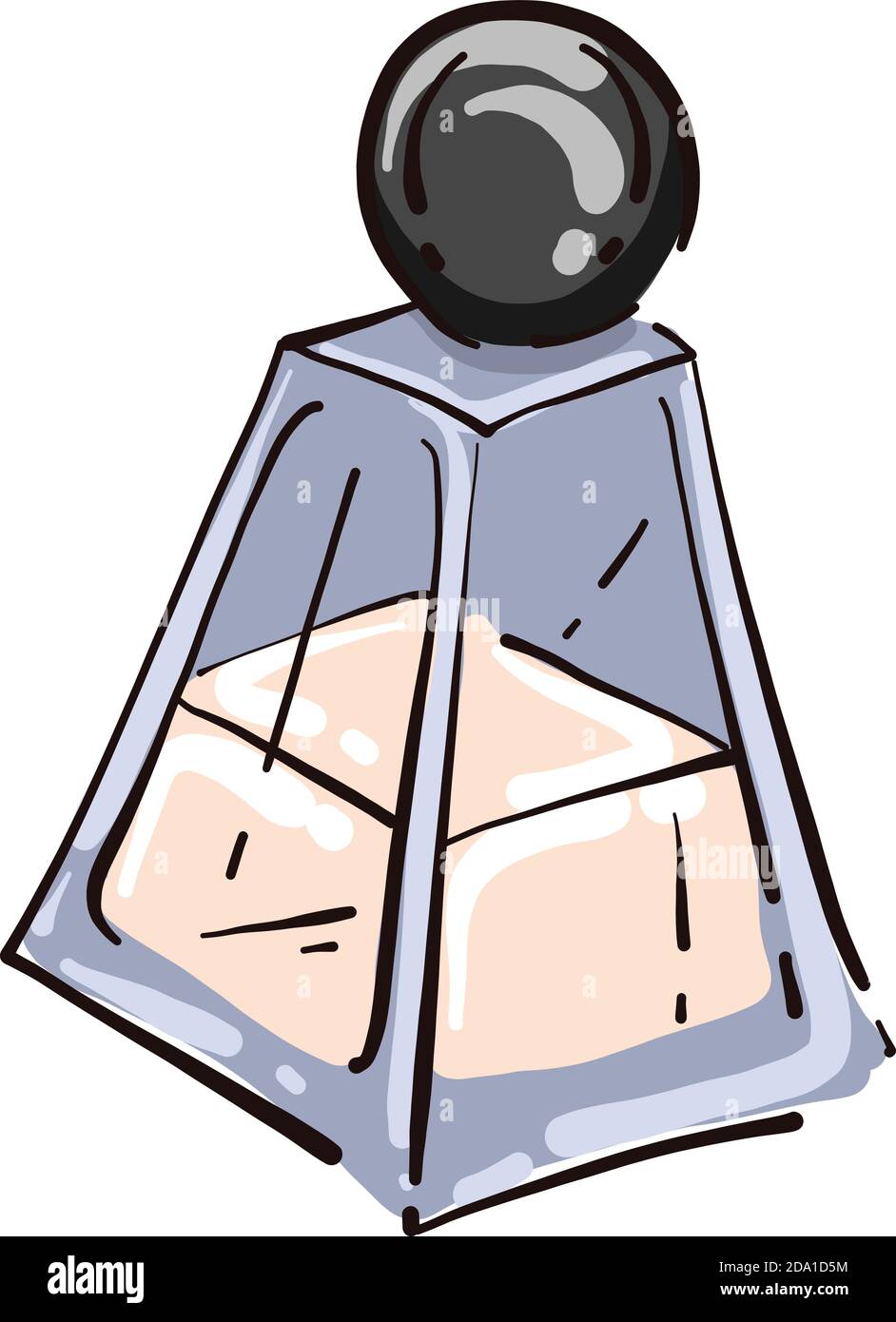 Salt shaker, illustration, vector on white background Stock Vector ...