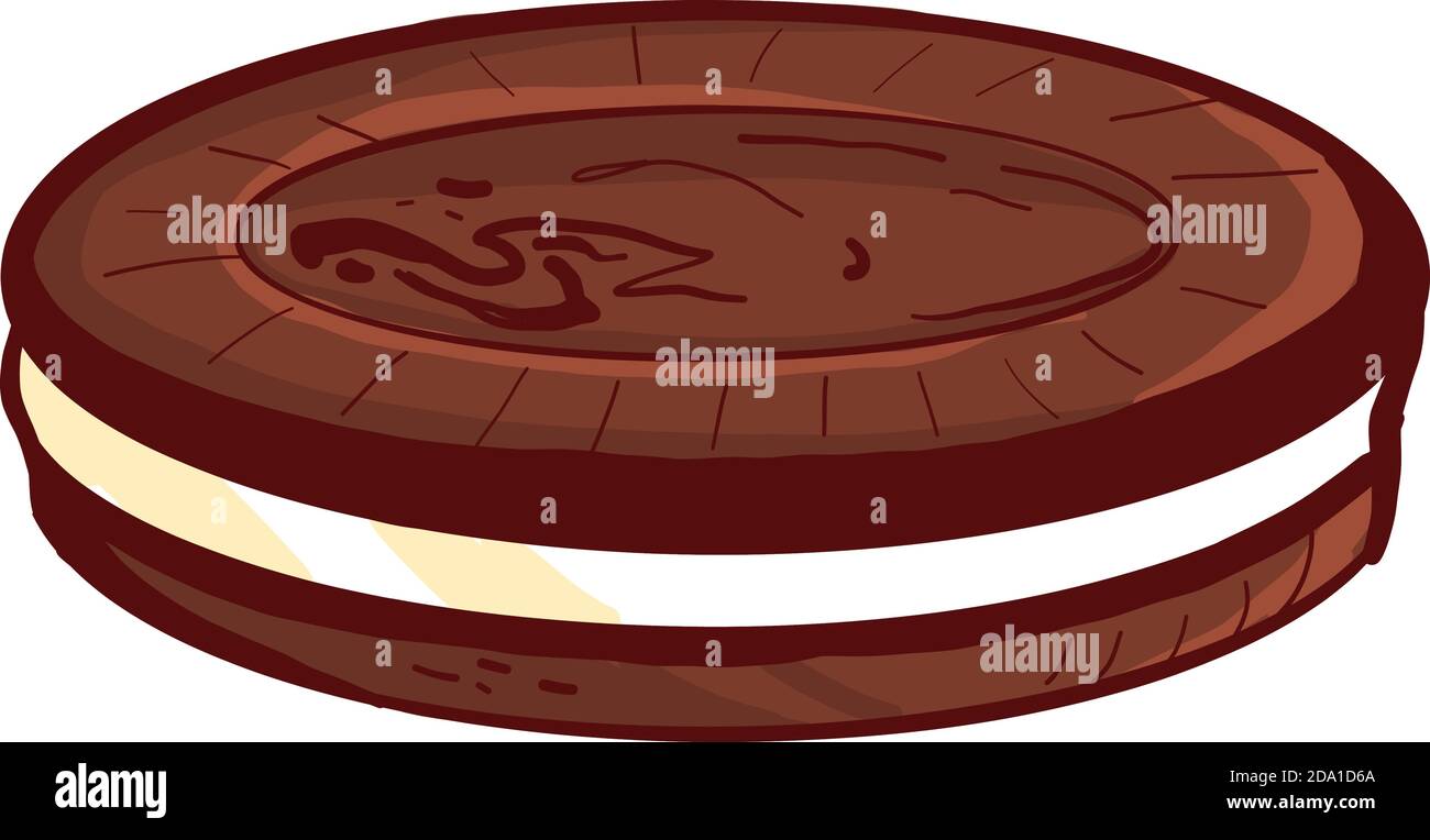 Illustration round gingerbread cookie Cut Out Stock Images & Pictures ...