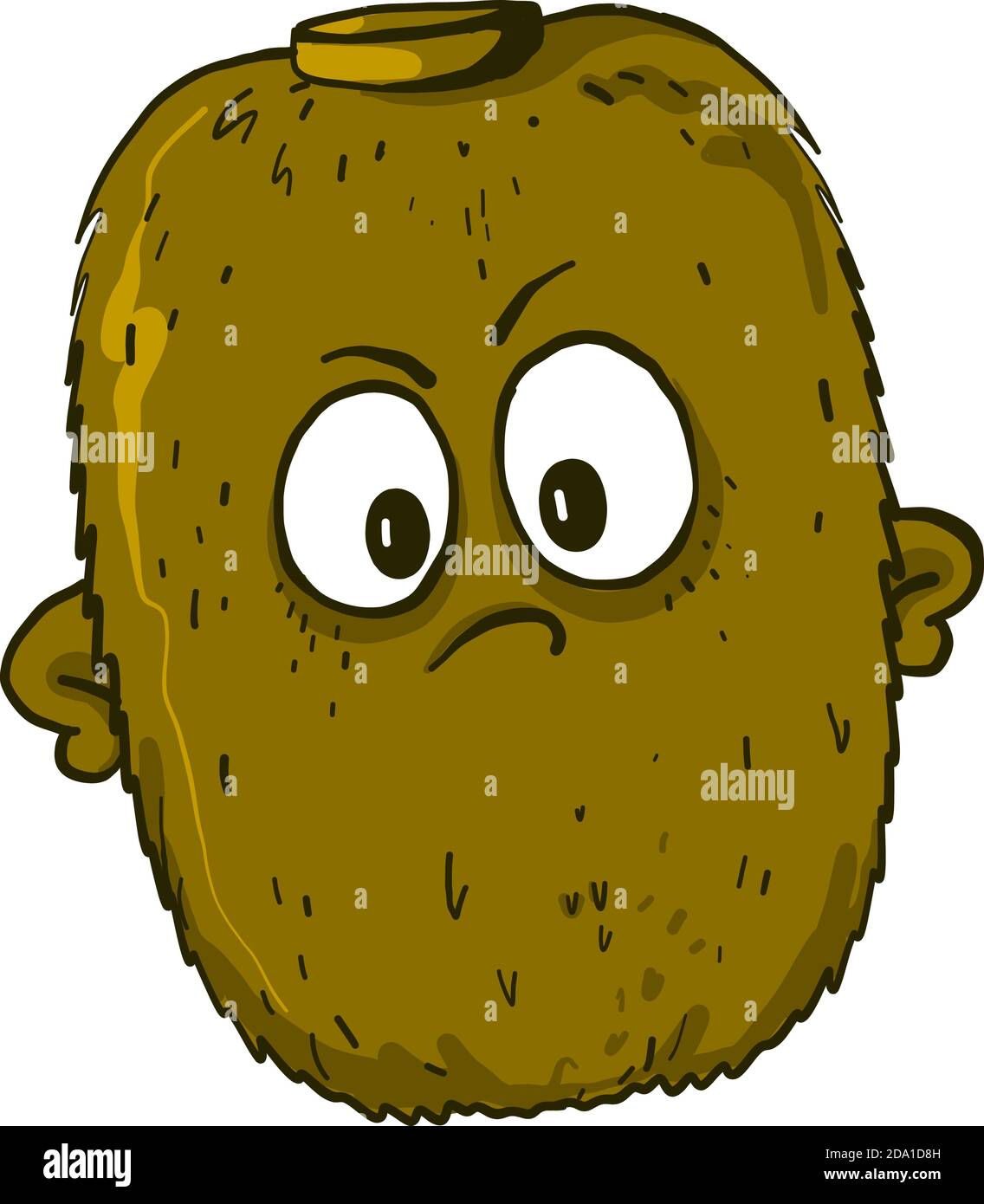 Angry kiwi,illustration,vector on white background Stock Vector Image ...