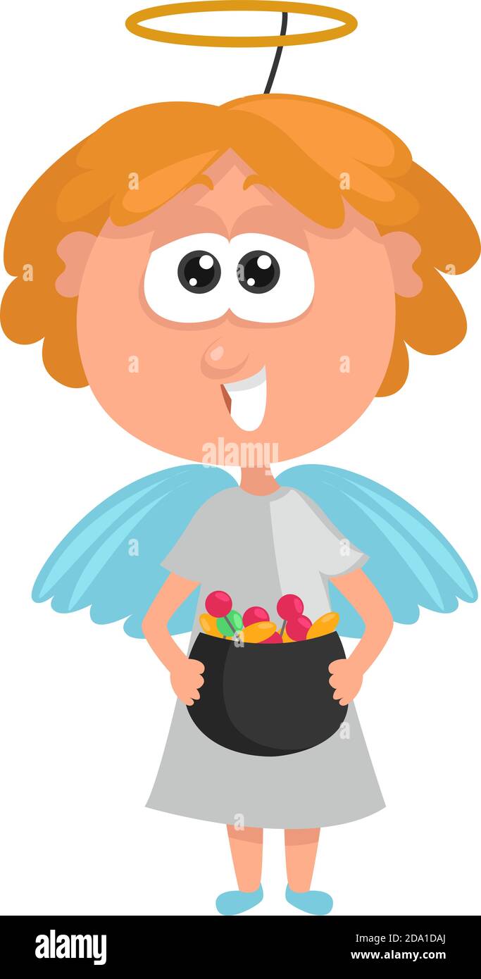 Angel costume,illustration,vector on white background Stock Vector ...