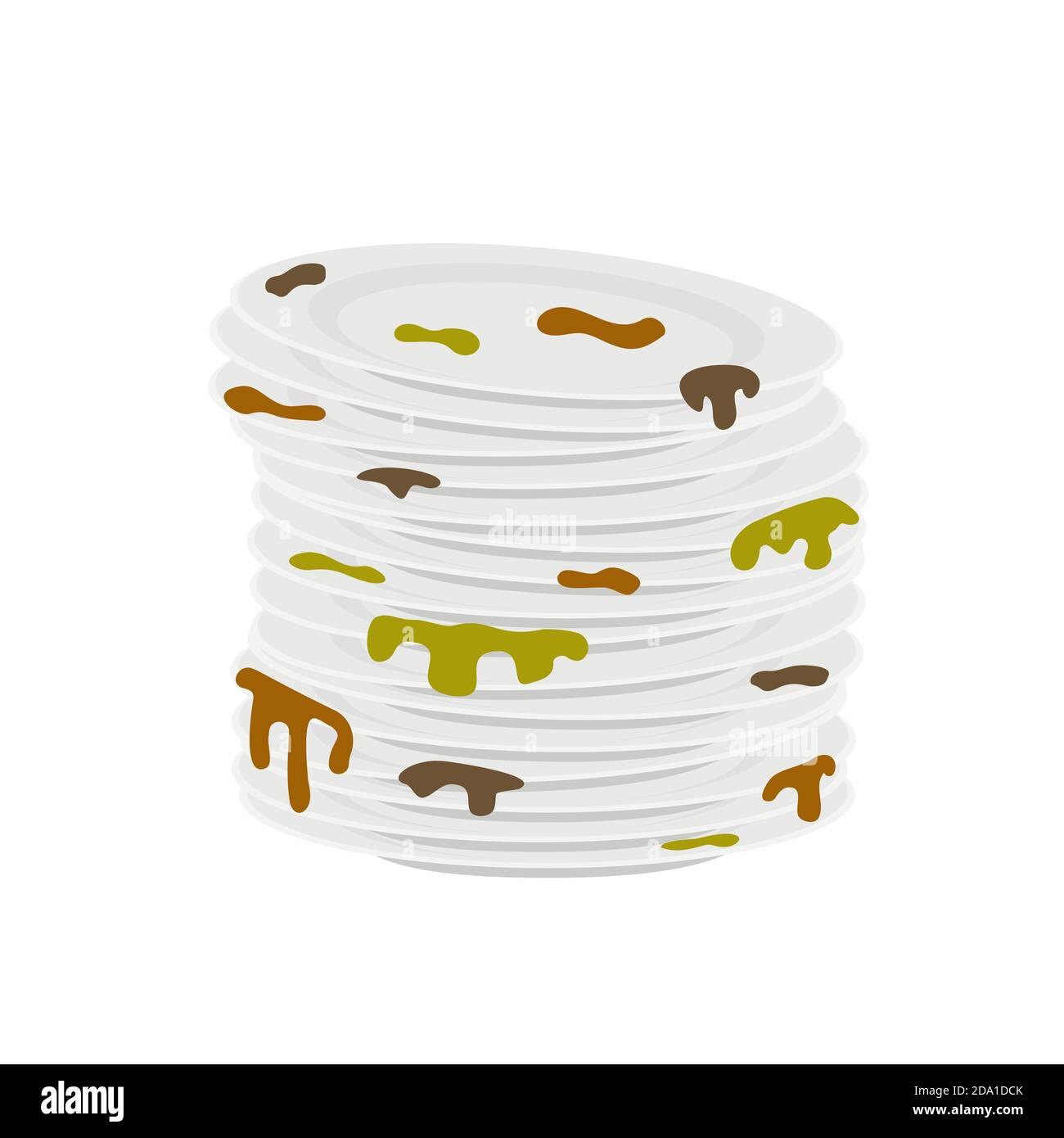 Leftover food on plate Stock Vector Images - Alamy