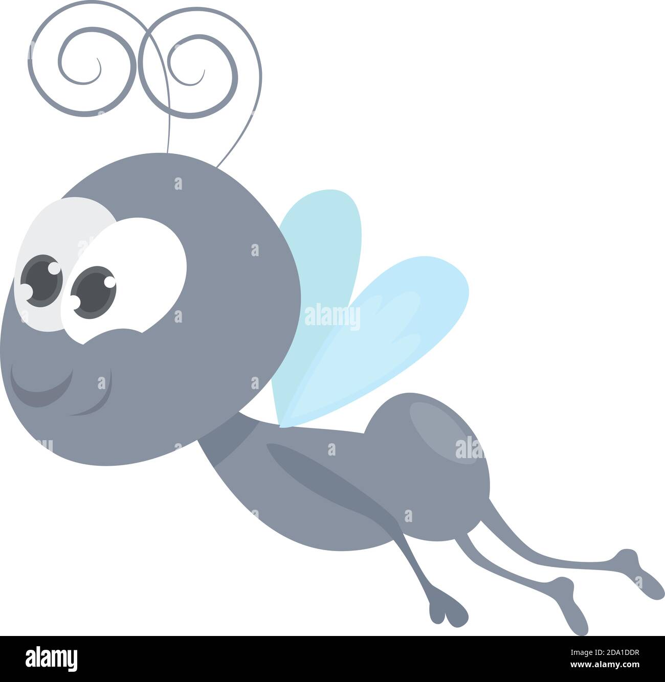 Little flying ant,illustration,vector on white background Stock Vector ...