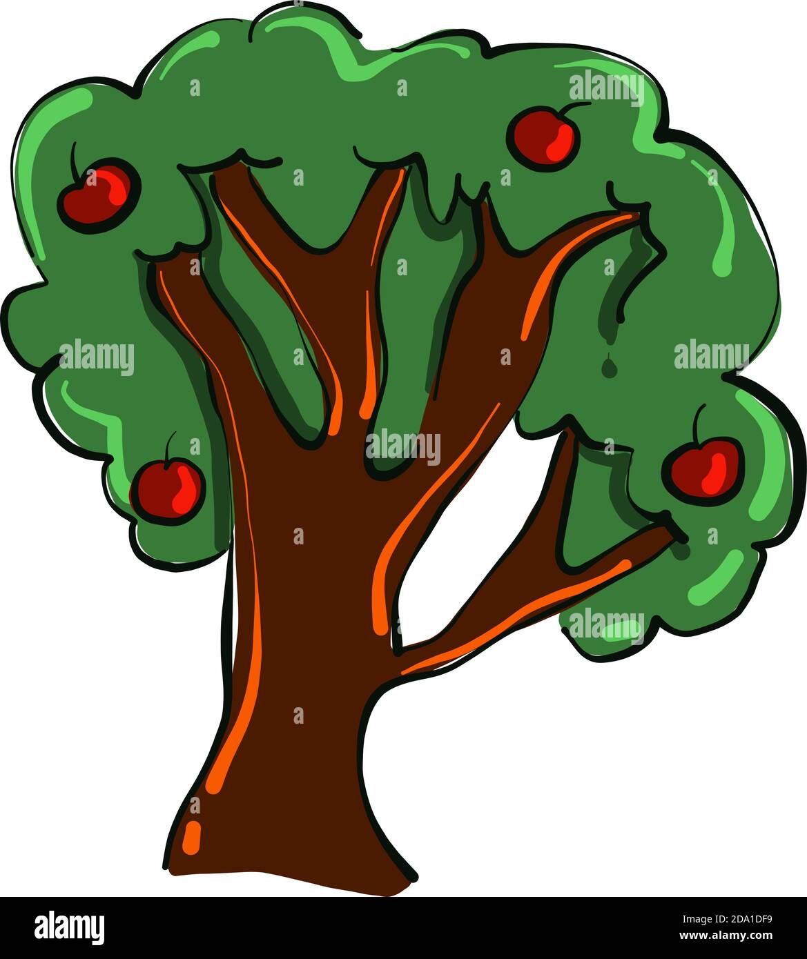 Big autumn tree on Stock Vector Images - Alamy