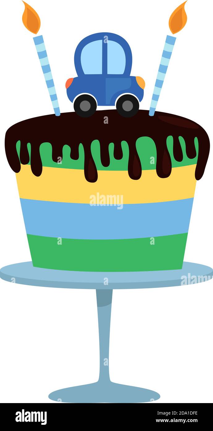 Baby cake,illustration,vector on white background Stock Vector Image ...