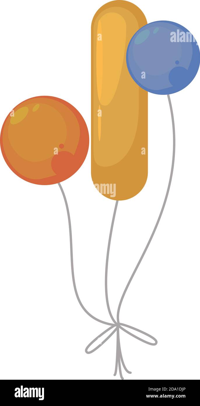 Balloons in weird shapes,illustration,vector on white background Stock ...