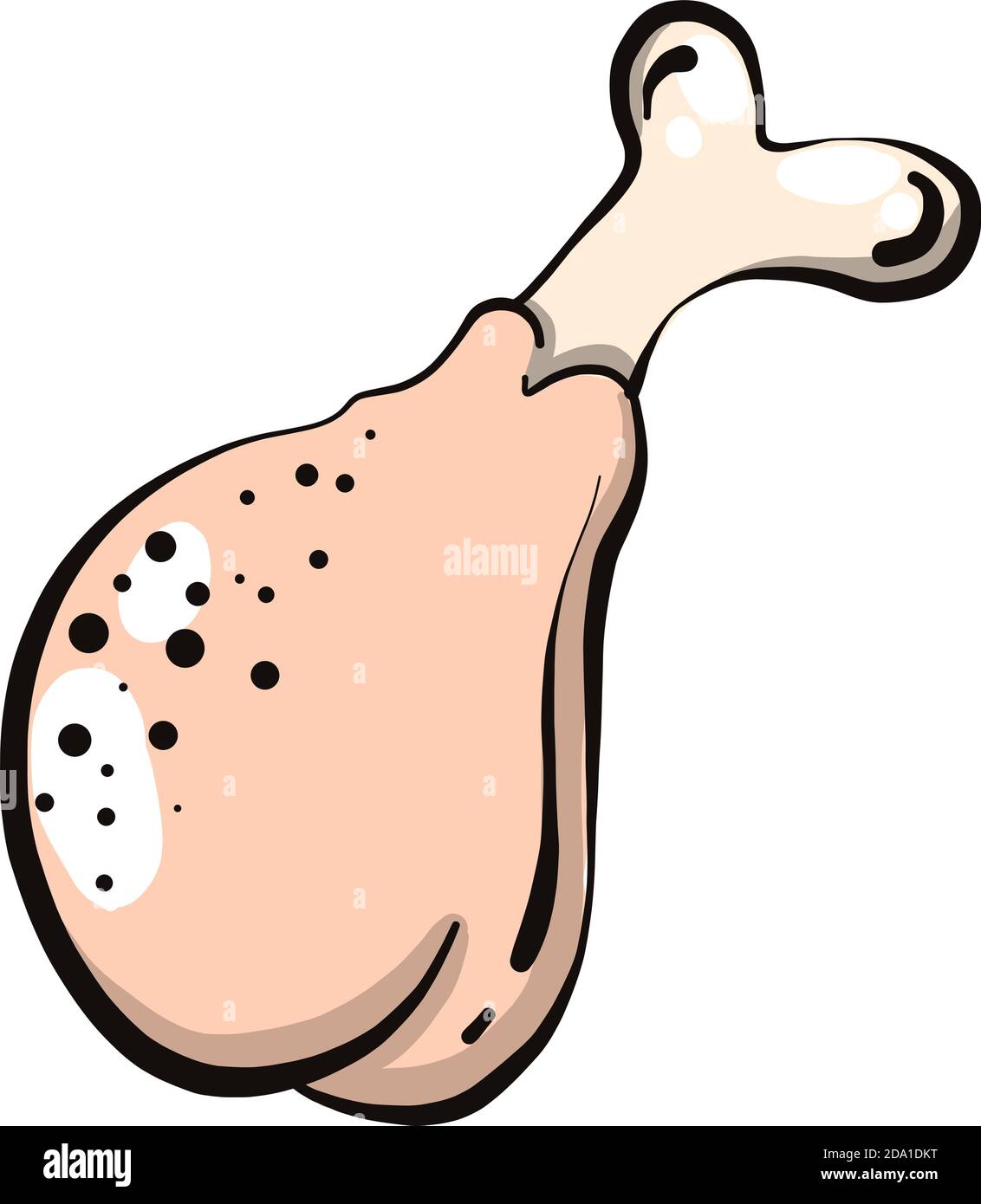 Baked drumstick turkey Stock Vector Images - Alamy