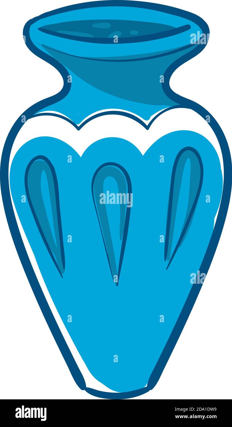 Blue porcelain plant pot Stock Vector Images - Alamy